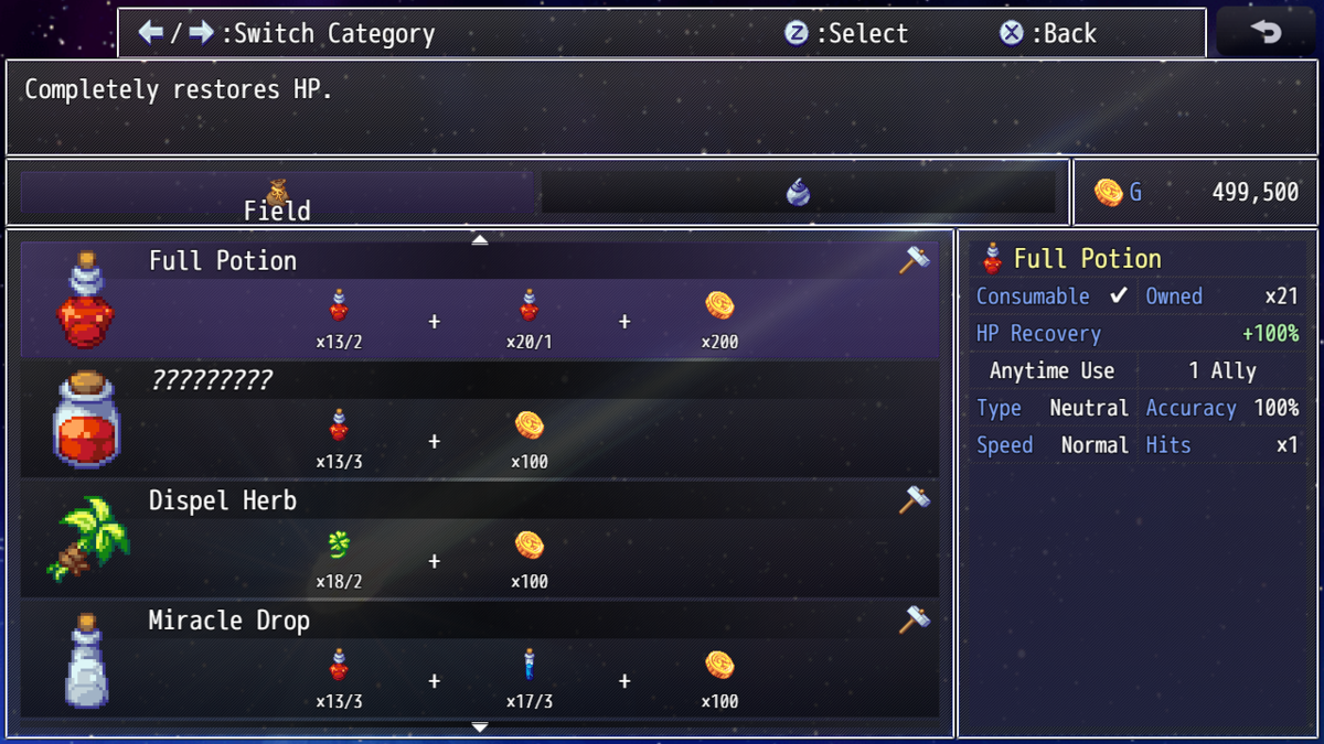Item Crafting System VisuStella MZ - Yanfly.moe Wiki