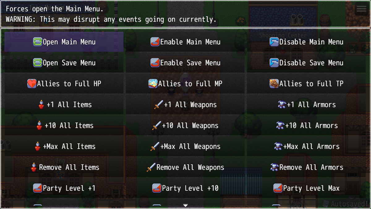 Debugger VisuStella MZ - Yanfly.moe Wiki